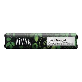 Organic Dark Nougat Croccante chocolate to-go-bar by Vivani, 35g buy online