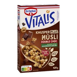 Vitalis Knusper Müsli Plus Double Chocolate 420g | Dr. Oetker