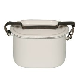 Order oval snack box with lid - white - 750ml from Riess Kelomat online