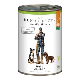 Organic dog food chicken 410g - 12 pack from Defu - order online now!