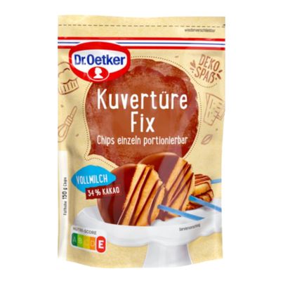 Buy Dr. Oetker chocolate coating fix whole milk 150 g online